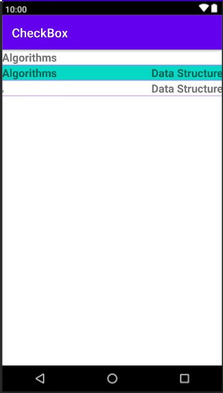 SQLite database ListView with CheckBox in android SQLite database ListView with CheckBox in android